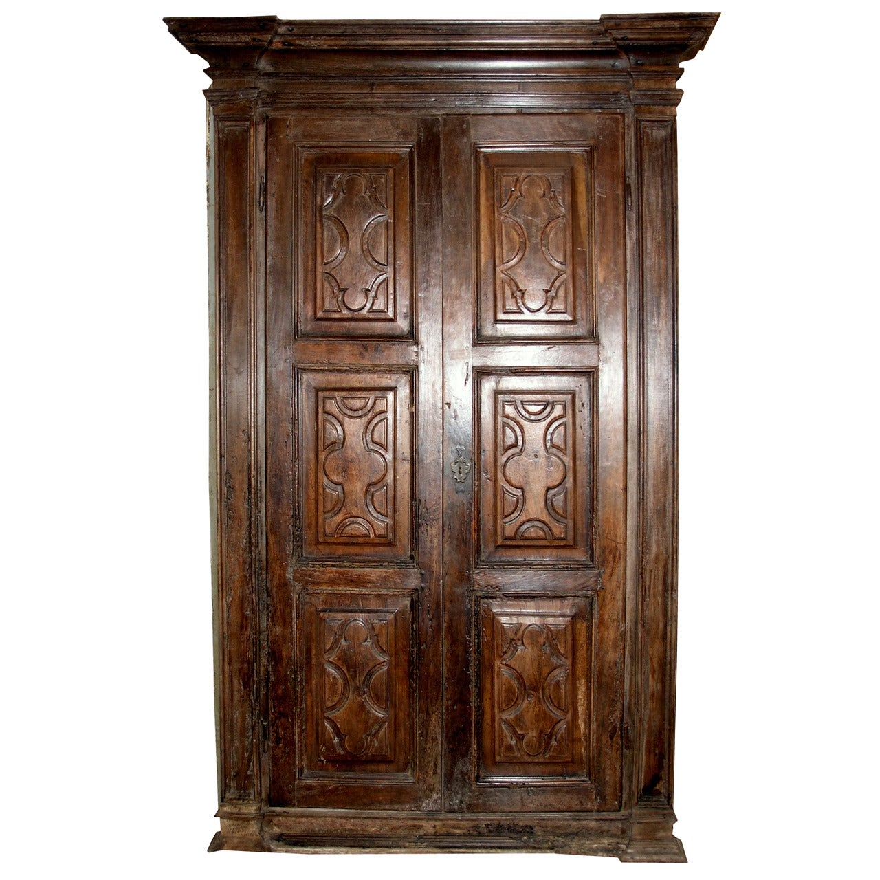 Antique Wall Closet Made of Walnut at 1stDibs