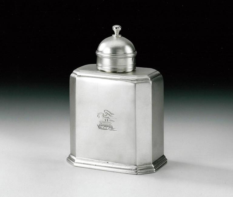 George I Britannia Standard Tea Caddy made in London in 1718 by John ...