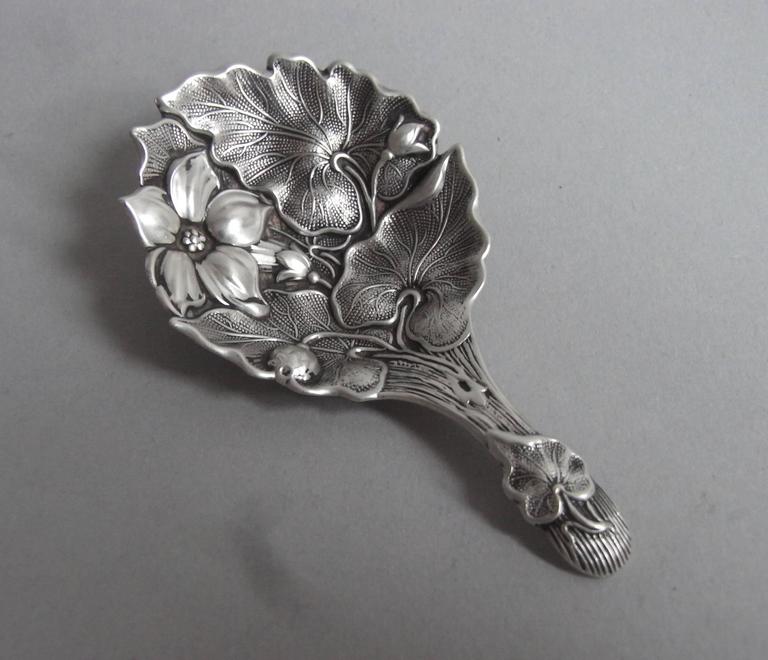 A very rare Lily Pad Caddy Spoon made in Sheffield by Alexander ...