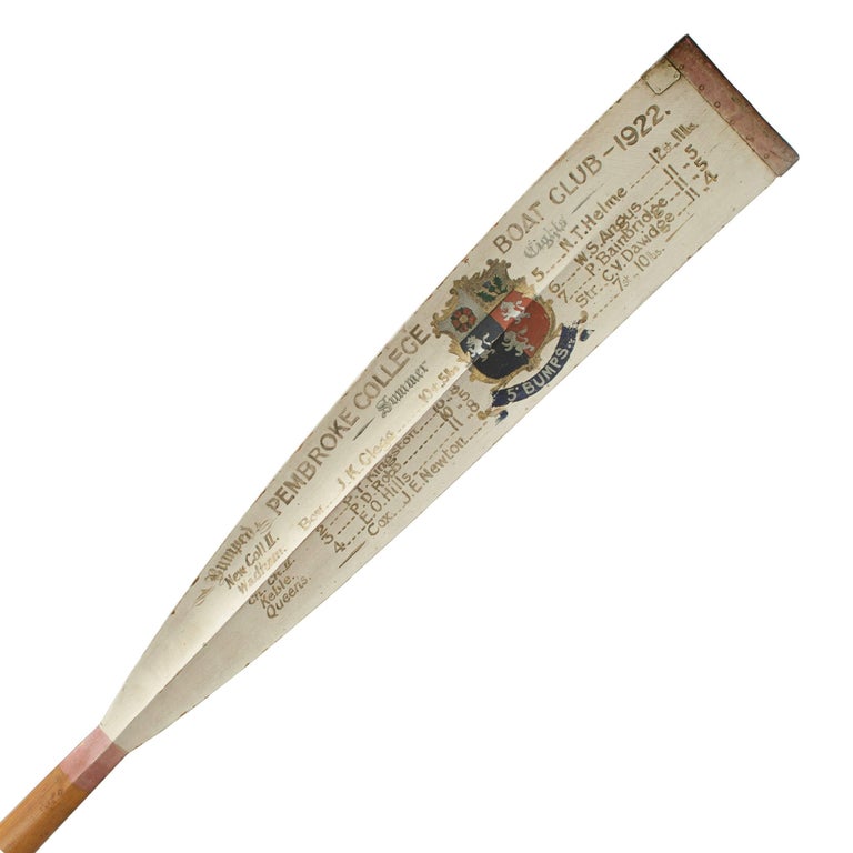 Pembroke College Oxford Rowing Oar at 1stDibs | pembroke rowing ...