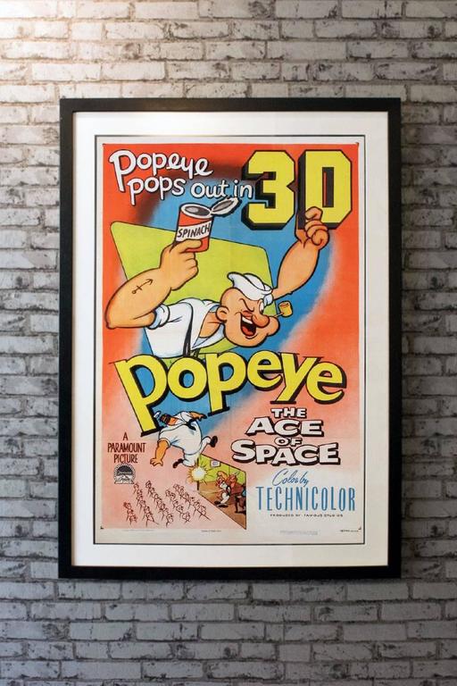 "Popeye, The Ace Of Space" Film Poster, 1953 For Sale at 1stDibs ...