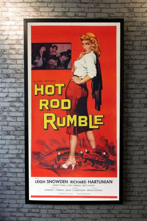 "Hot Rod Rumble" Film Poster, 1957 For Sale at 1stDibs