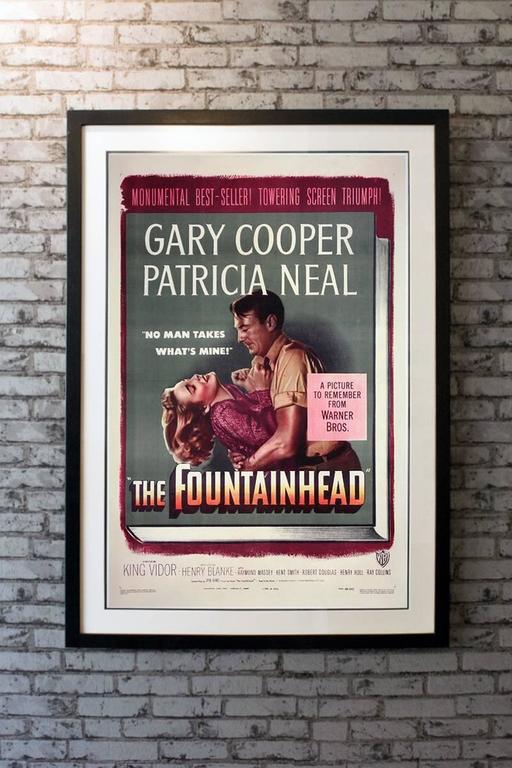 "The Fountainhead" Film Poster, 1949 For Sale at 1stDibs