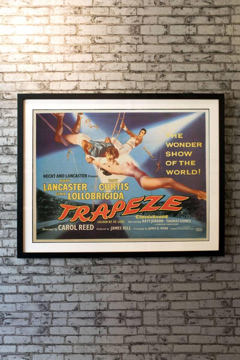 "Trapeze" Film Poster, 1956 For Sale at 1stDibs | بندباز فیلم ۱۹۵۶, trapeze film, trapez film