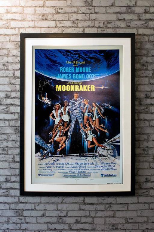 Hand Signed by Roger Moore, "Moonraker" Film Poster, 1979 For Sale at ...