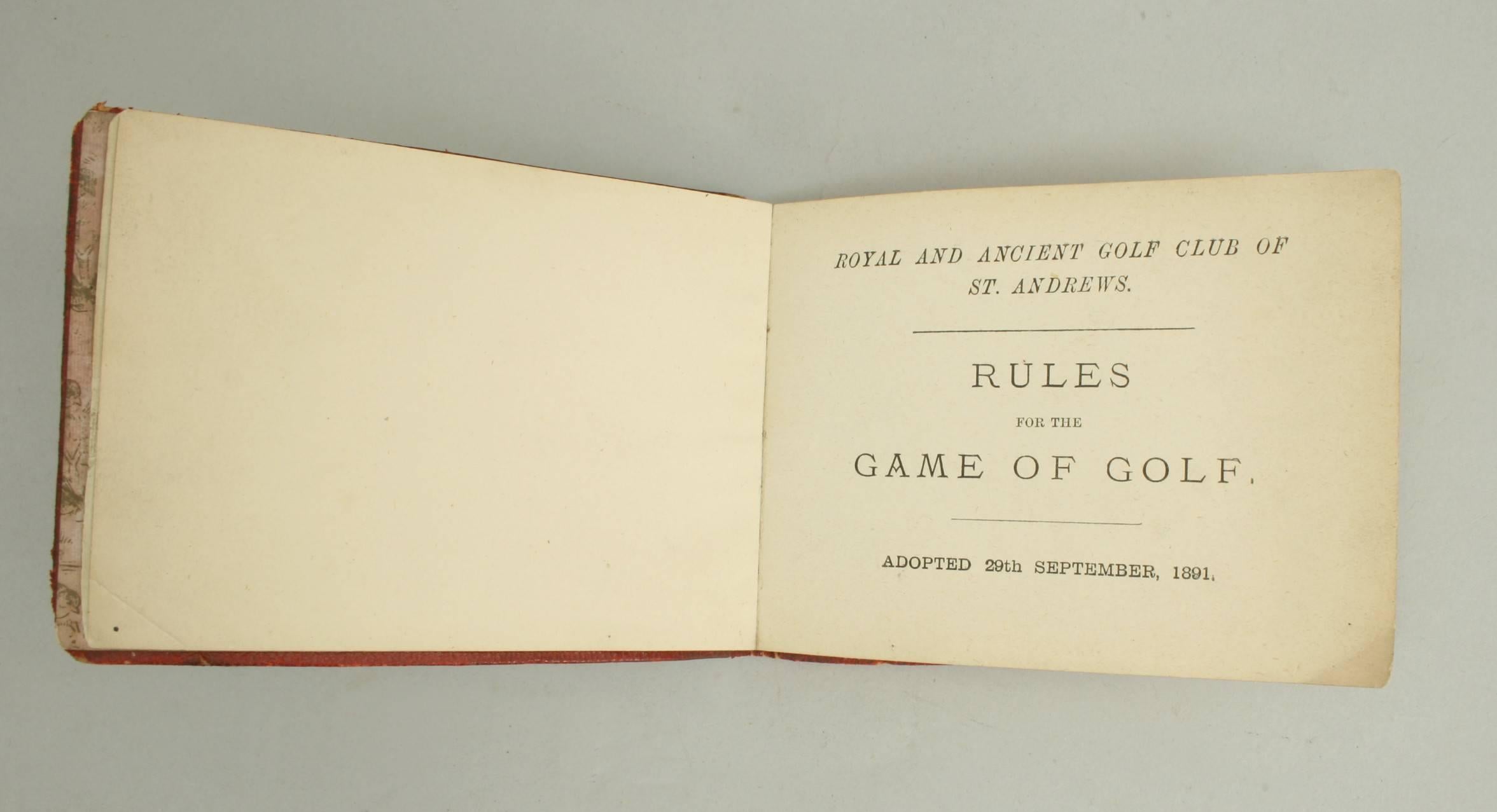 Rules of Golf, Honourable Company of Edinburgh Golfers at 1stDibs