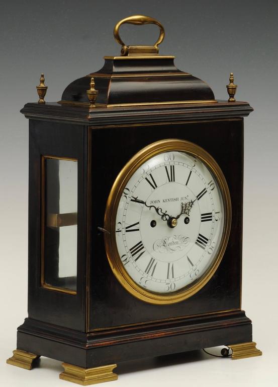 Fine and Very Original 18th Century Ebonized Bracket Clock with Enamel ...