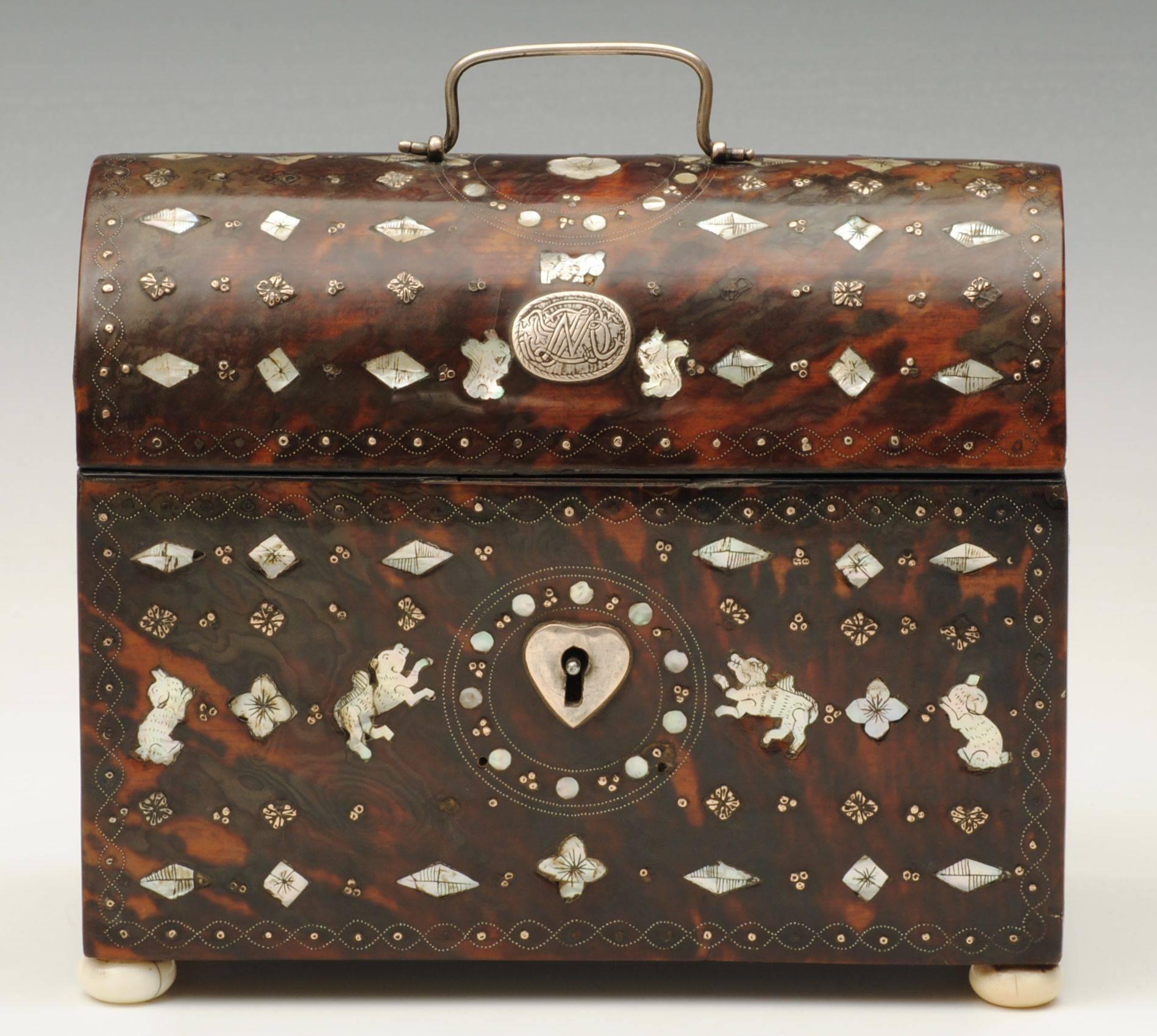 Rare 18th Century Spanish or Portuguese Colonial Tortoiseshell Inlaid ...