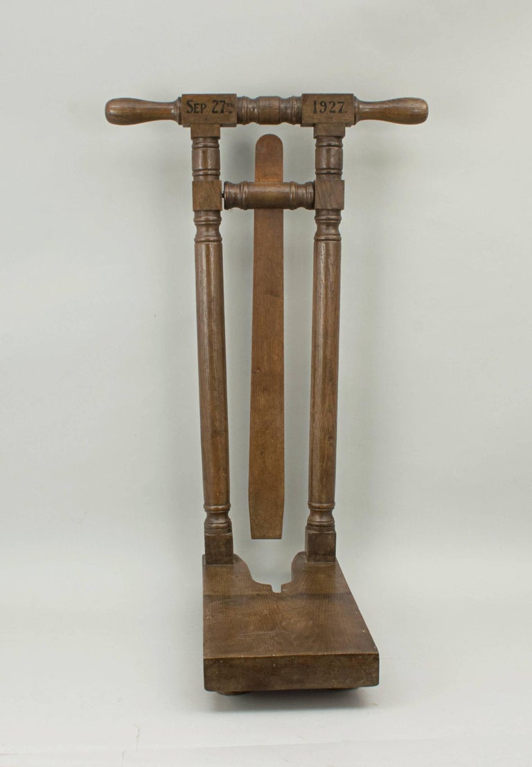 Traditional Oak Boot Jack at 1stDibs