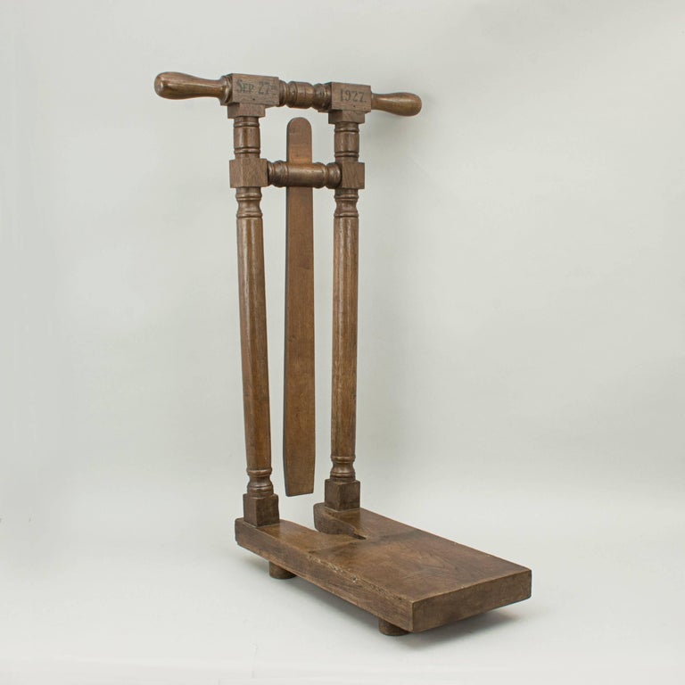Traditional Oak Boot Jack at 1stDibs