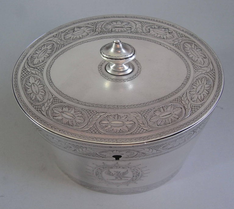 Very Fine and Rare George III Transitional Tea Caddy by Hester Bateman ...