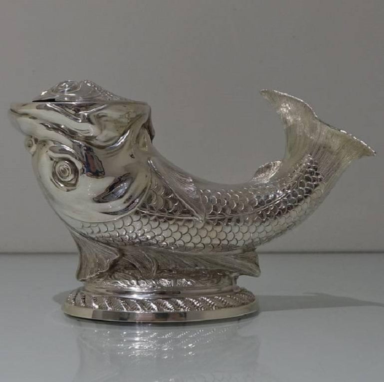Victorian Silver Plate Fish Formed Spoon Warmer, circa 1885 James Dixon ...