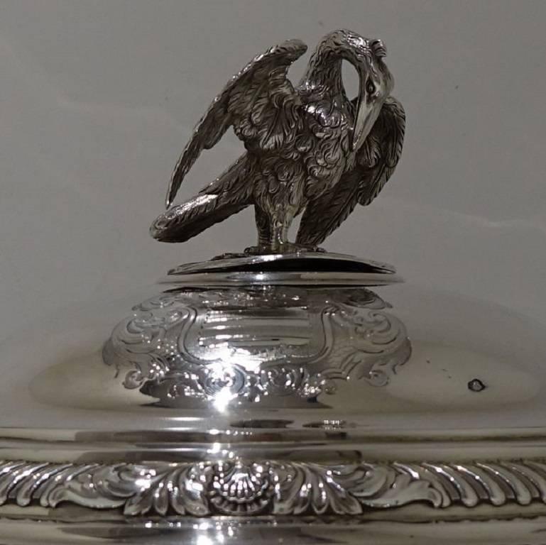 George IV Sterling Silver Antique Large Entree Dish and Cover Richard ...