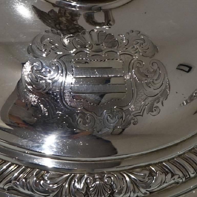 George IV Sterling Silver Antique Large Entree Dish and Cover Richard ...