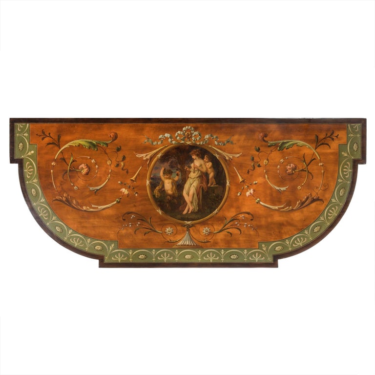 Late Victorian Parcel Gilt and Painted Adam Style Console Table at 1stDibs