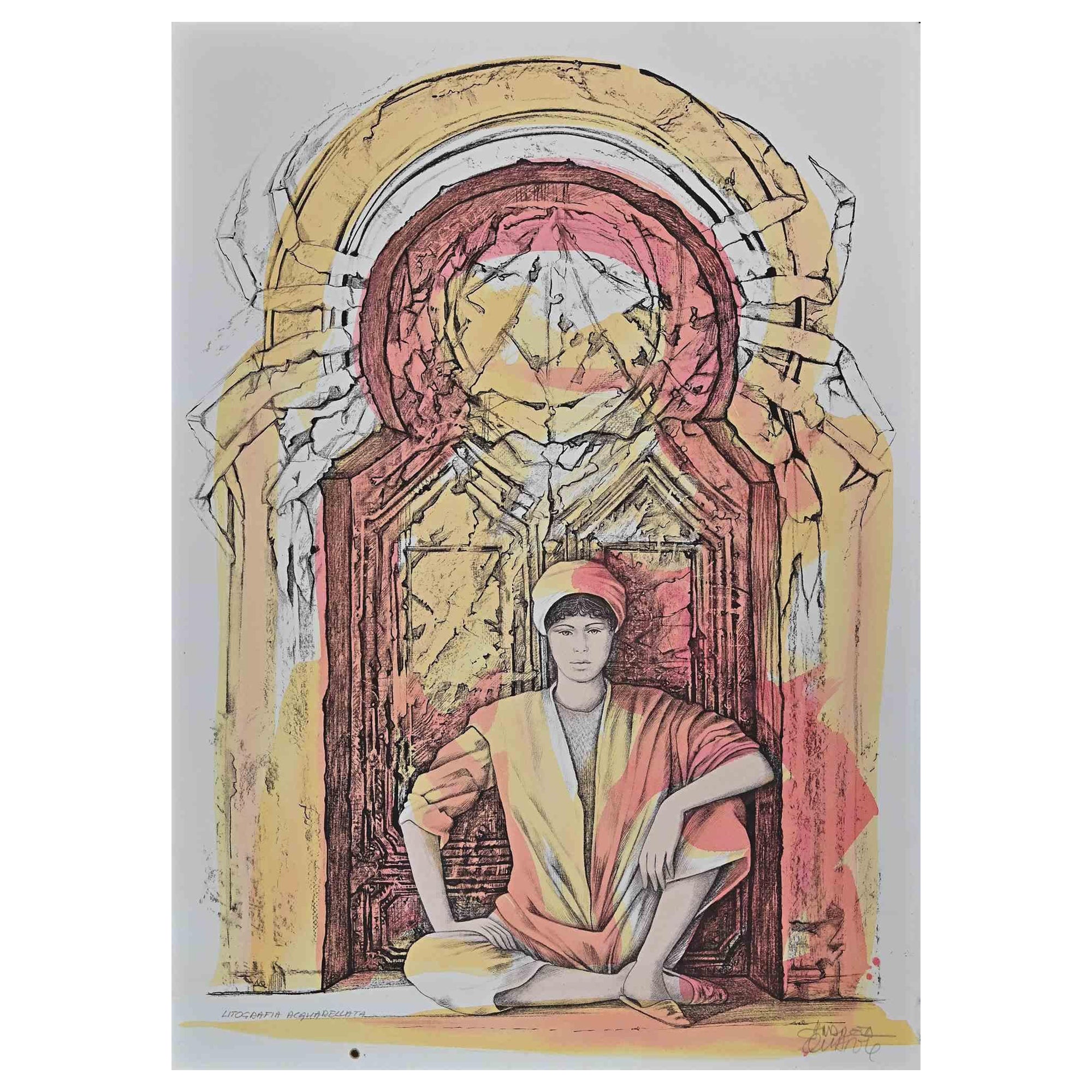 Andrea Quarto - Gemini - Original Hand-Coloured Lithograph by A. Quarto ...