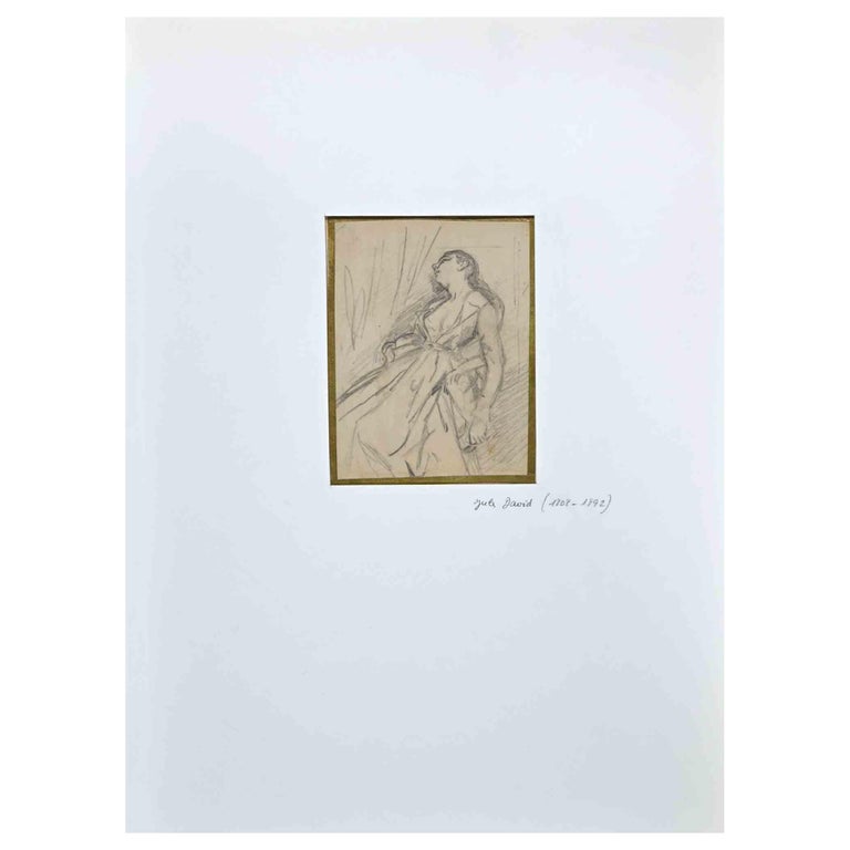 Jules David - Woman - Drawing by Jules David - 19th Century For Sale at ...