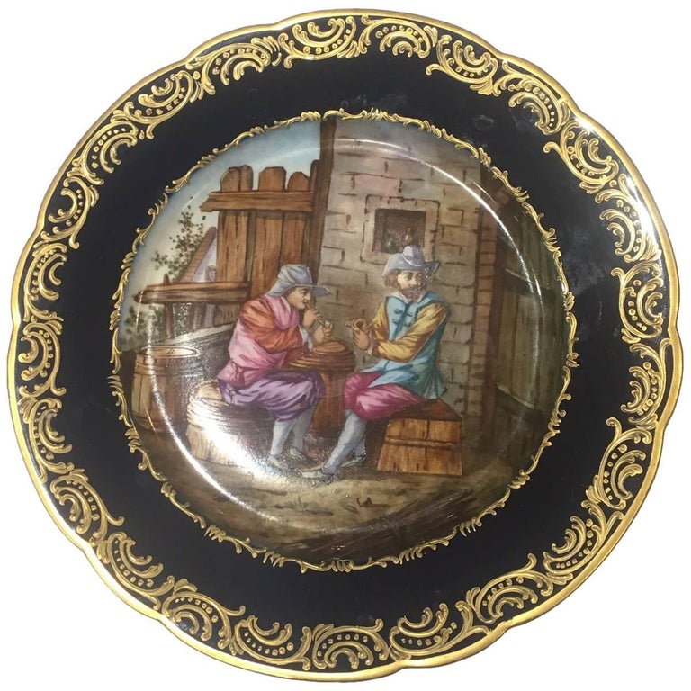 Beautiful Sevres Plate from the 19th Century, France For Sale at 1stDibs