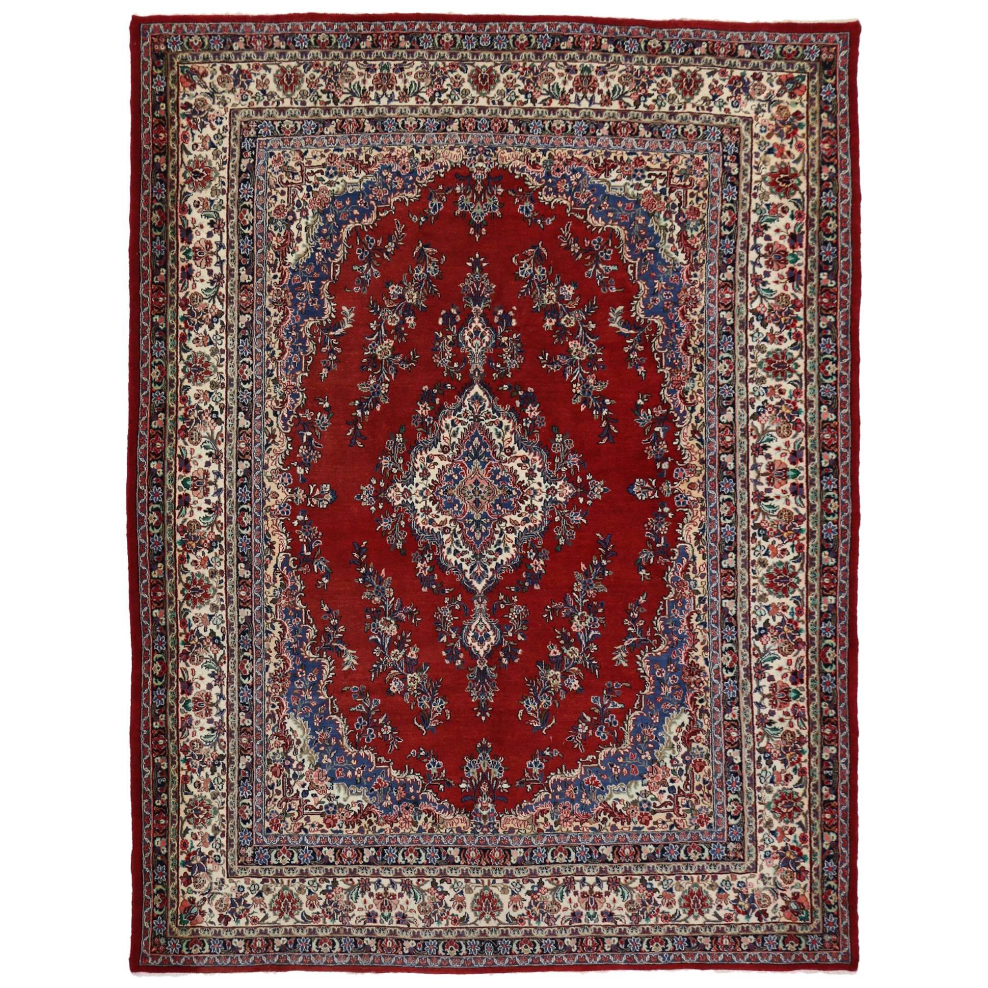 Antique Persian Kashan Palace Rug with English Tudor Jacobean Style For ...