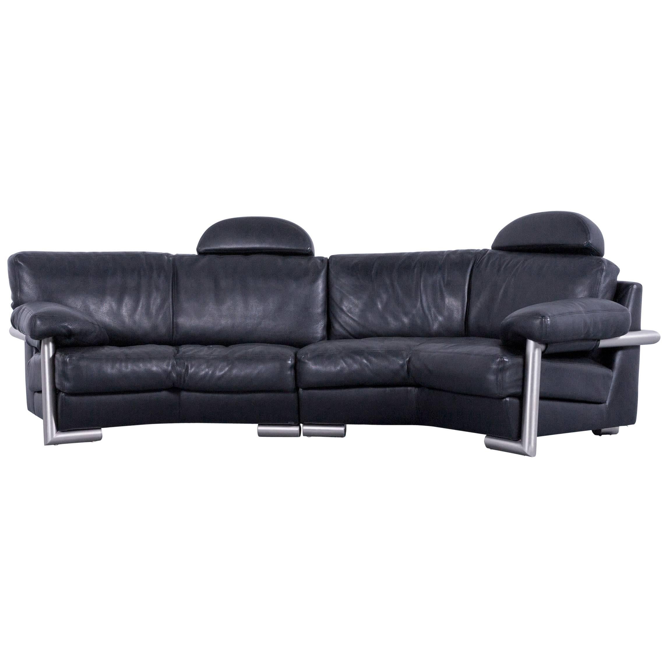 Artanova Medea Designer Black Leather Sofa Back Rest Made in ...