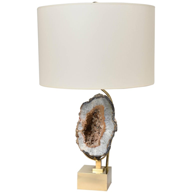 Desk Lamp in Geode Stone For Sale at 1stDibs | geode table lamp