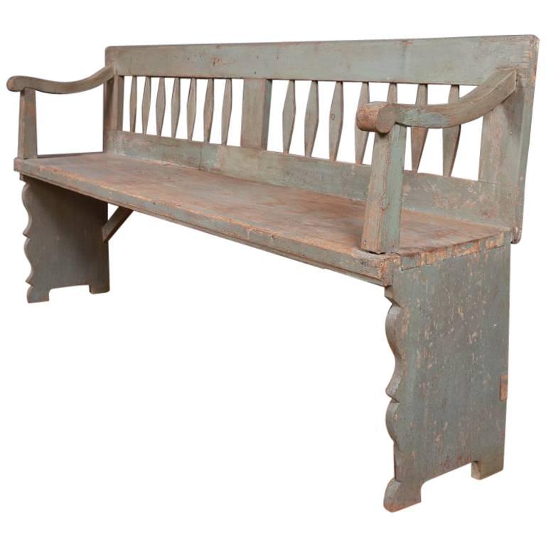 French Primitive Bench at 1stDibs