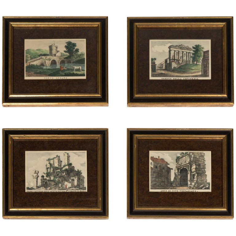 Four 18th Century Classical Prints of Rome at 1stDibs