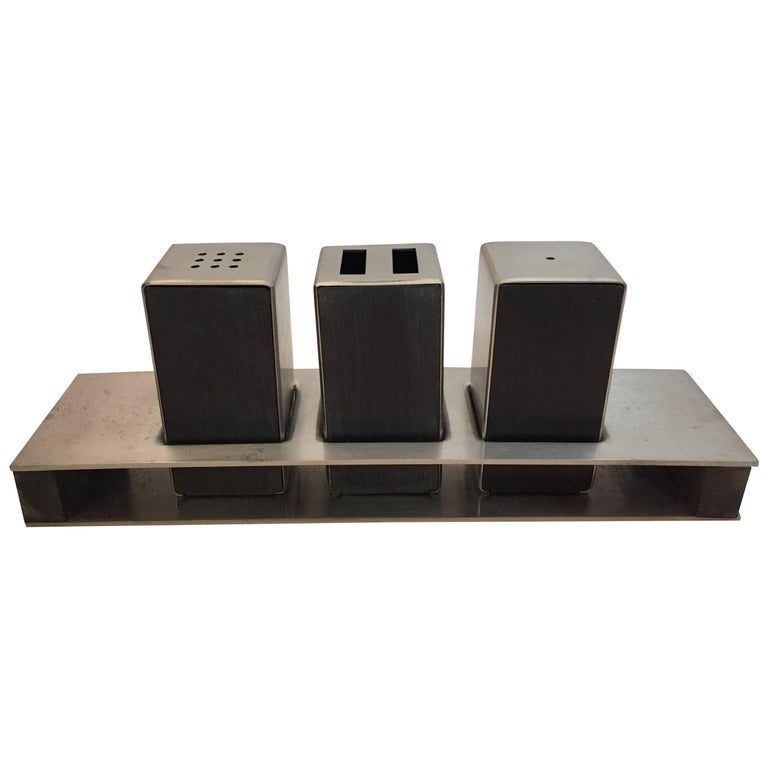Carl Aubock Austrian Stainless Steel Condiment Set at 1stDibs