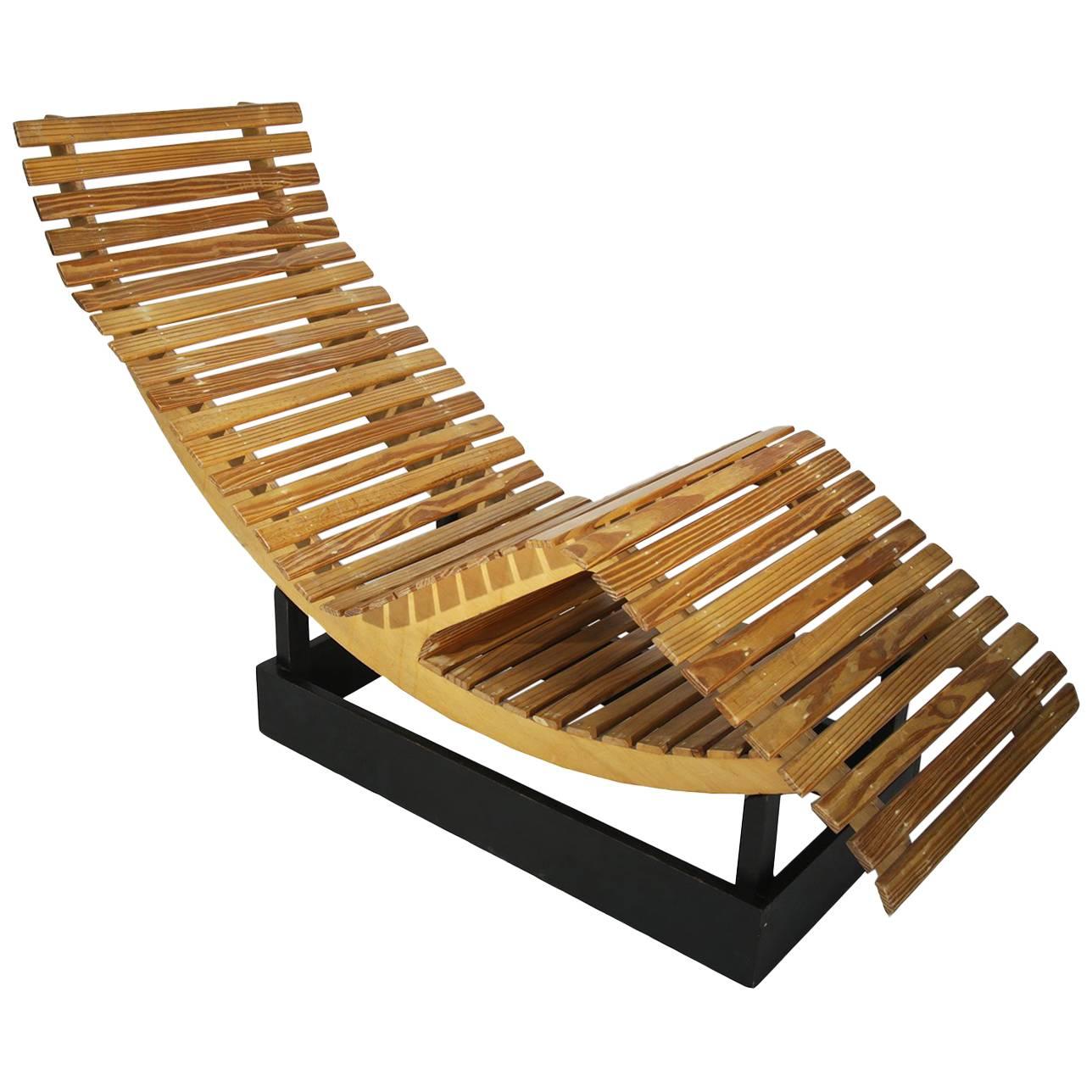 1960s French Prototype Chaise in Manner of Le Corbusier, Perriand and ...