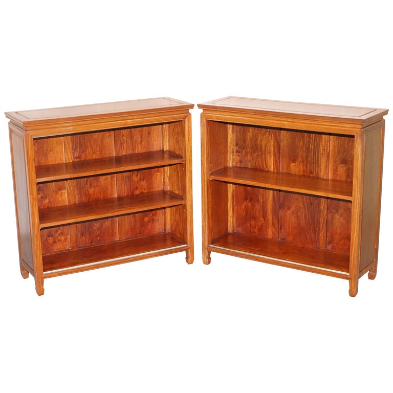 Bespoke Antique Burr Walnut Open Bookcase at 1stdibs