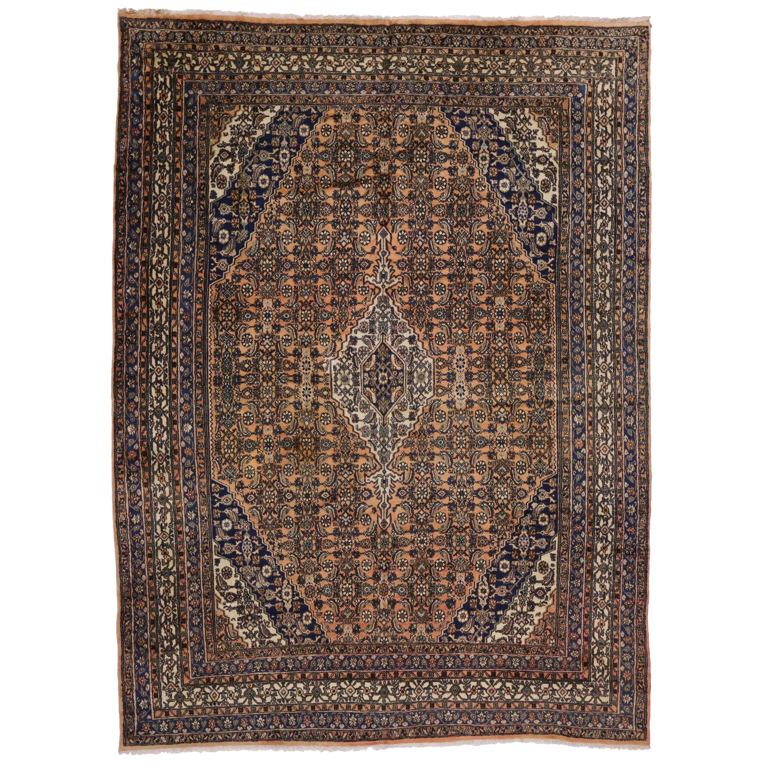 Vintage Persian Hamadan Throw Rug For Sale at 1stdibs