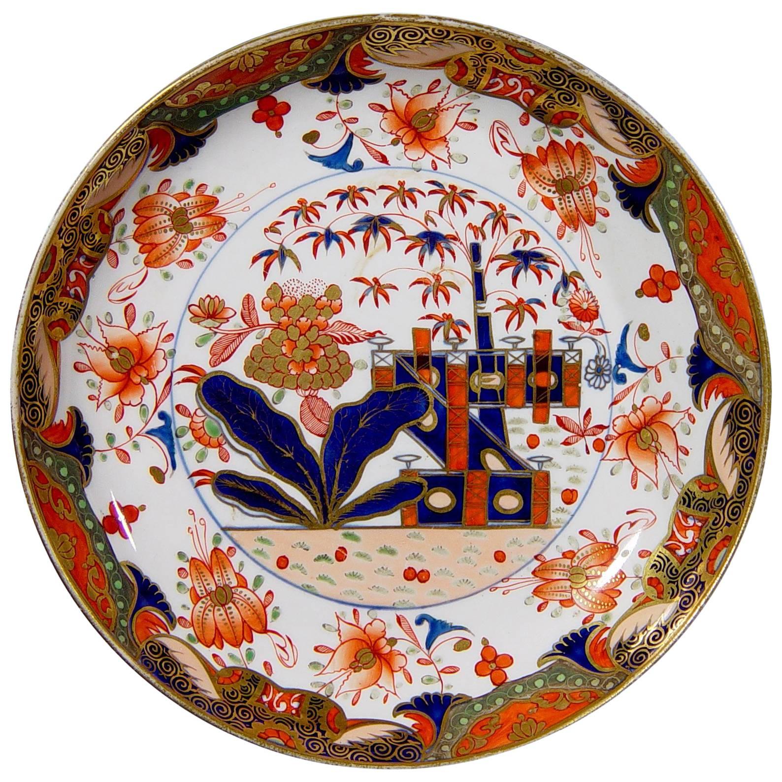 Spode Porcelain 967 Pattern Saucer Dish, circa 1800-1810 at 1stDibs