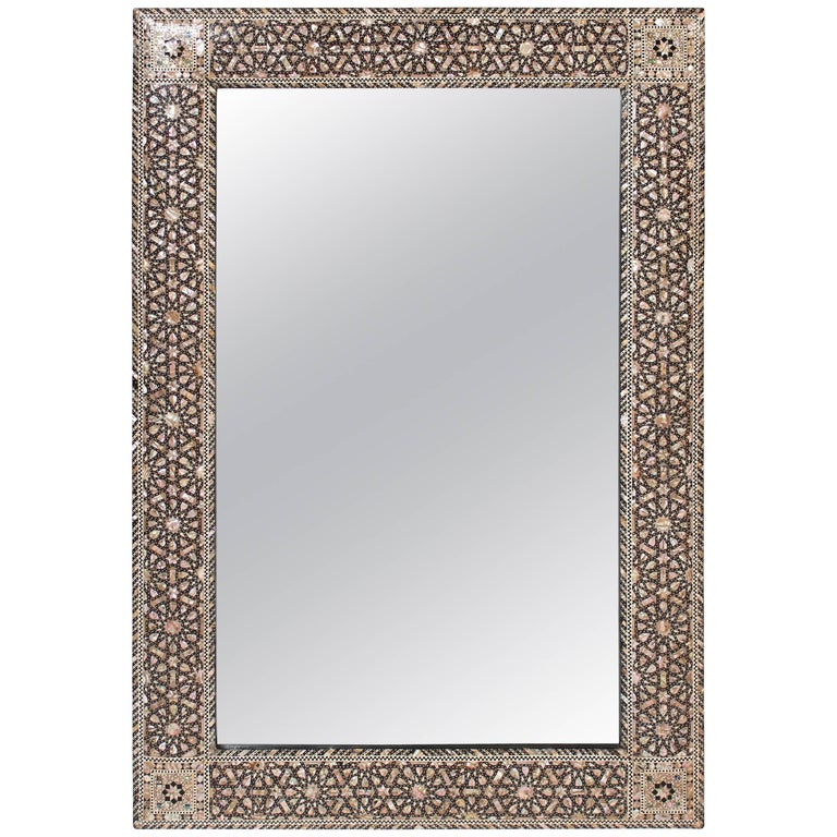 Middle Eastern Mother-of-Pearl Inlaid Mirror at 1stDibs