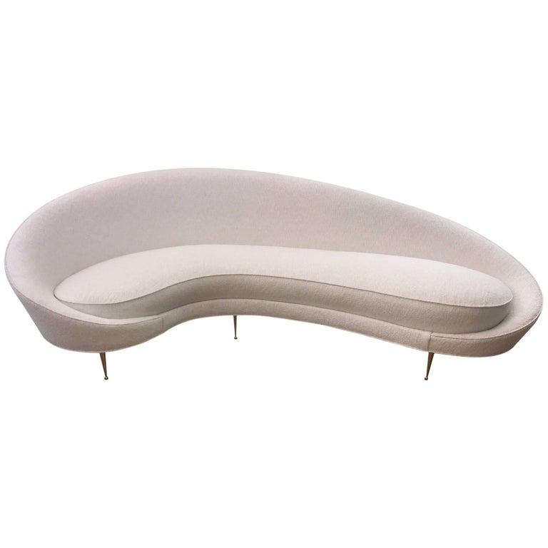Large Kidney Shape Sofa by Federico Munari, Italy 1950s at 1stDibs