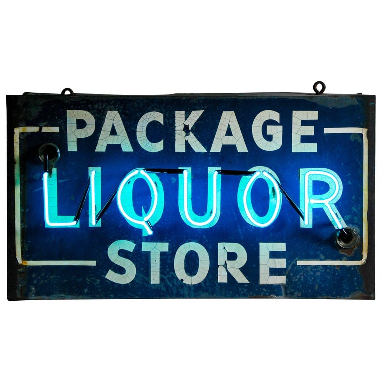 1940 Advertising Neon Liquor Sign at 1stDibs