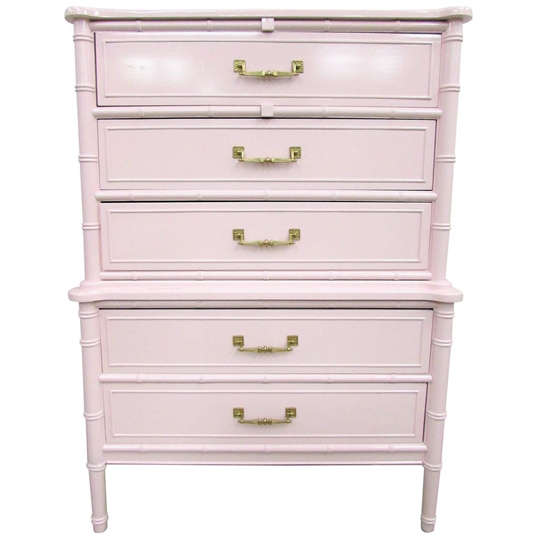 Vintage Henry Link Bali Hai Lacquered Five-Drawer Chest at 1stDibs