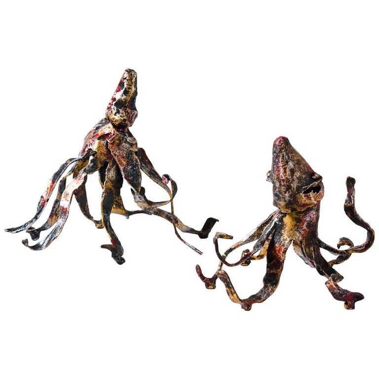 Octopus Sculptures, Wrought Iron, 21st Century For Sale at 1stDibs
