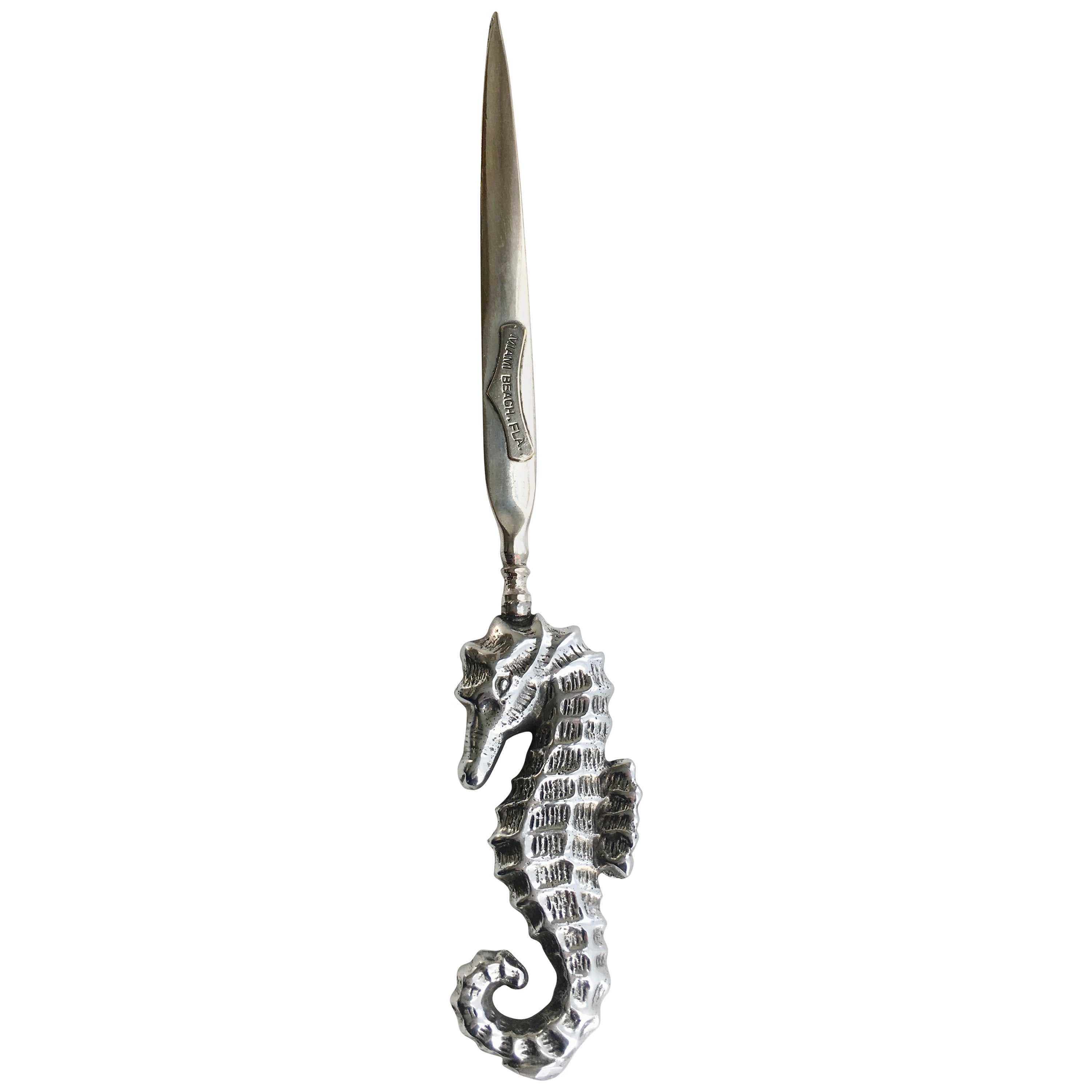 900 Silver Filagree Dagger Style Letter Opener For Sale at 1stDibs