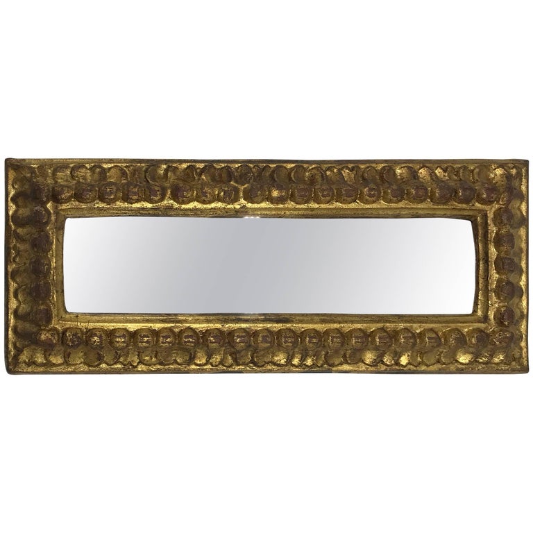 1960s Italian Florentine Rectangle Gilded Mirror at 1stDibs