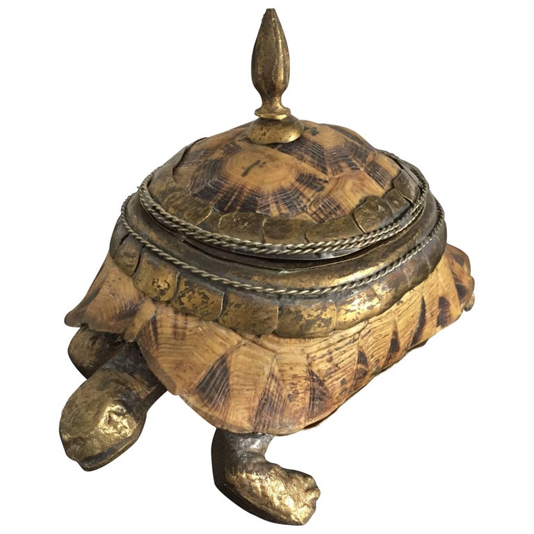 1970s Brass and Turtle Shell Box at 1stDibs