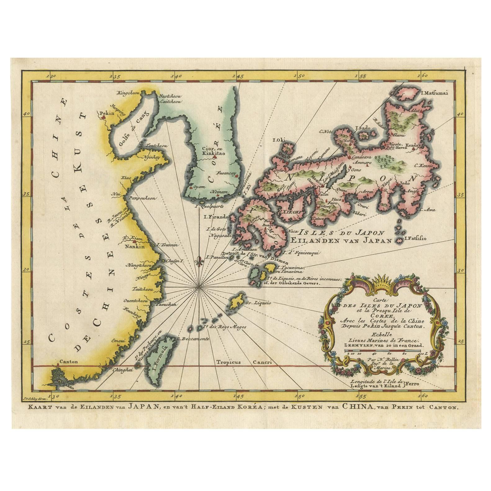 Antique Map of the Islands of Japan and Surroundings by J. van Schley ...
