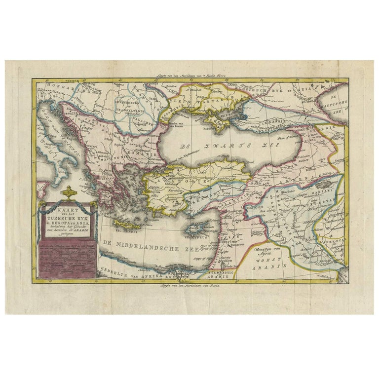 Antique Map of the Ottoman Empire by R. Bonne, 1785 at 1stDibs