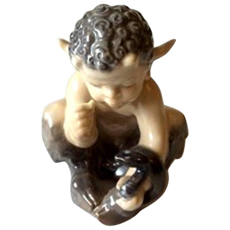 Very Rare Royal Copenhagen Faun Satyr with Mermaid Girl at 1stdibs