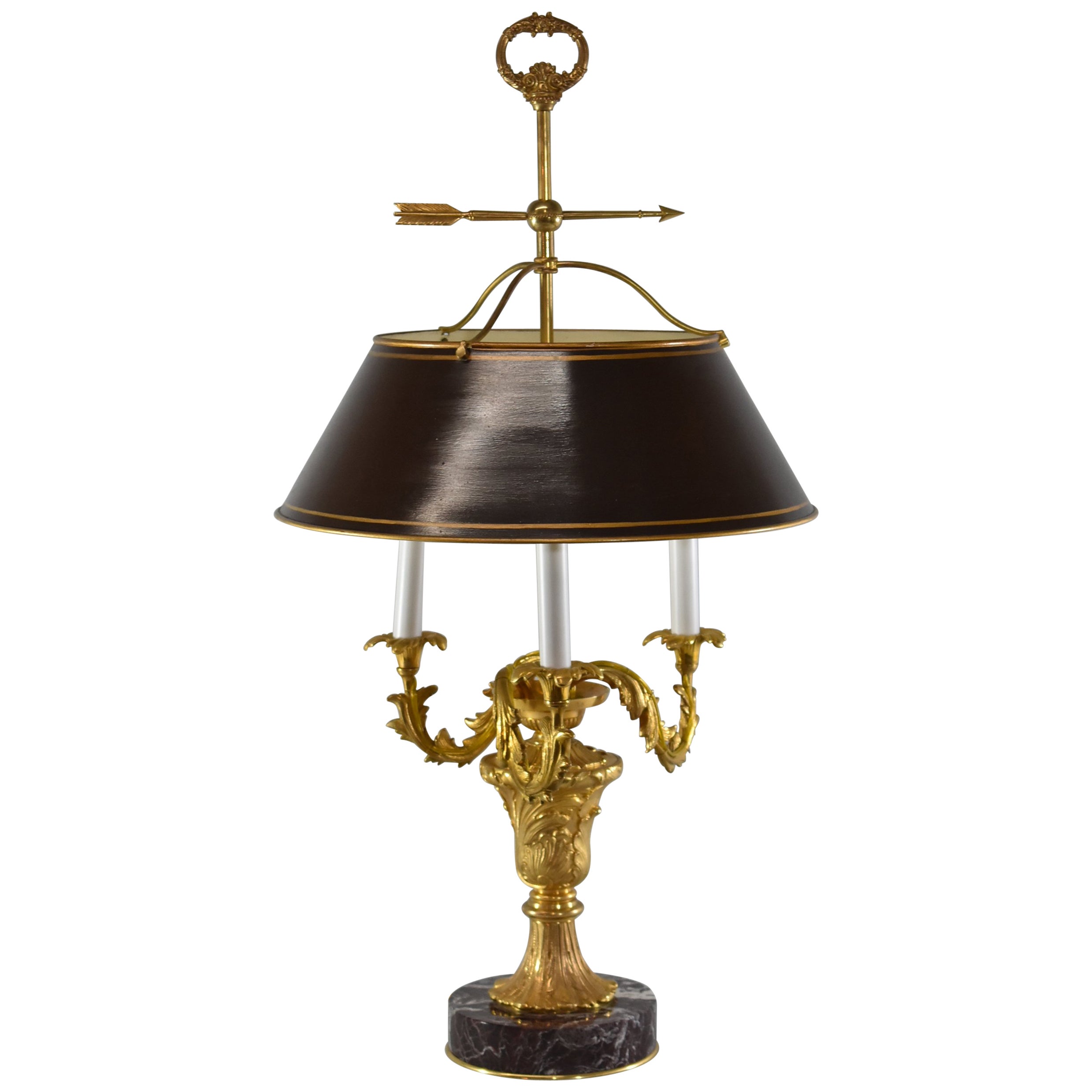 Pairpoint Table Lamp Base in an Antique Brass Finish with Double ...