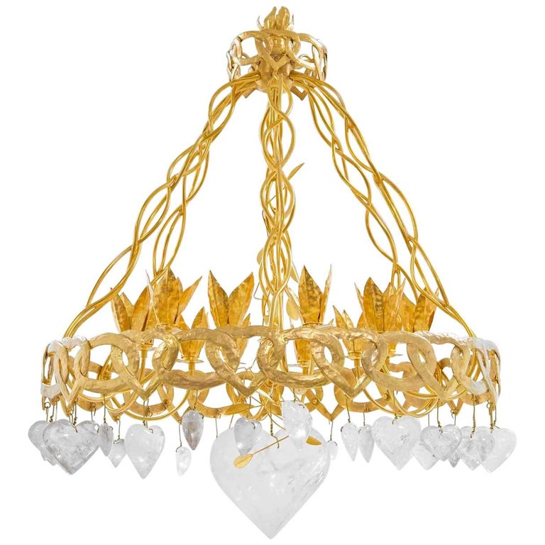 "Hearts" Chandelier by Robert Goossens, Paris For Sale at 1stdibs
