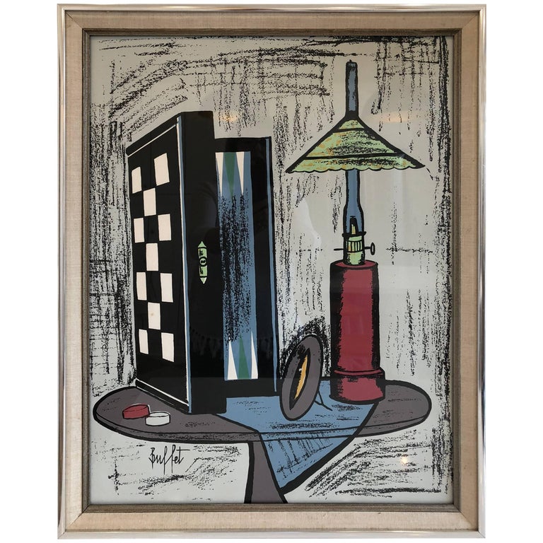 1968 Bernard Buffet French Urban Lithograph For Sale at 1stdibs