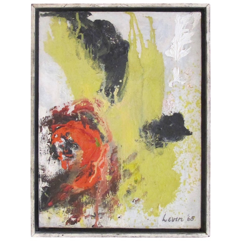 Bold American 1960s Abstract Oil on Canvas; Signed 'Levin '65' at 1stDibs