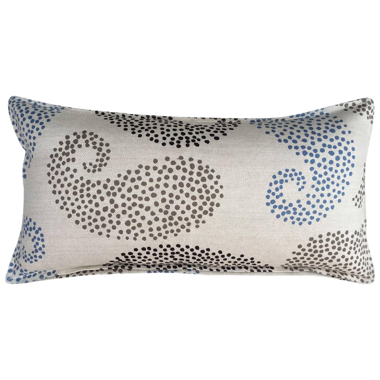 Charcoal Checker on Wheat Cotton Linen Pillow For Sale at 1stDibs
