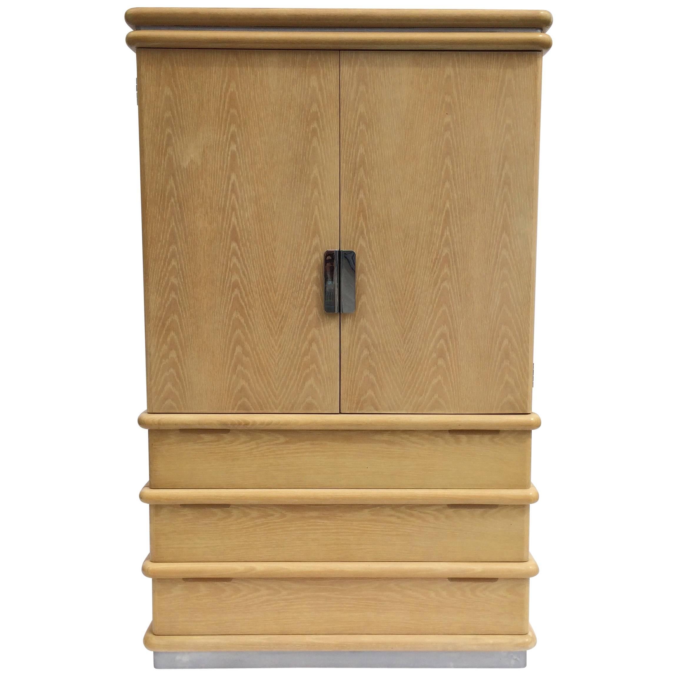 '80s Jay Spectre Century Furniture Cerused Oak Dresser For Sale at 1stDibs
