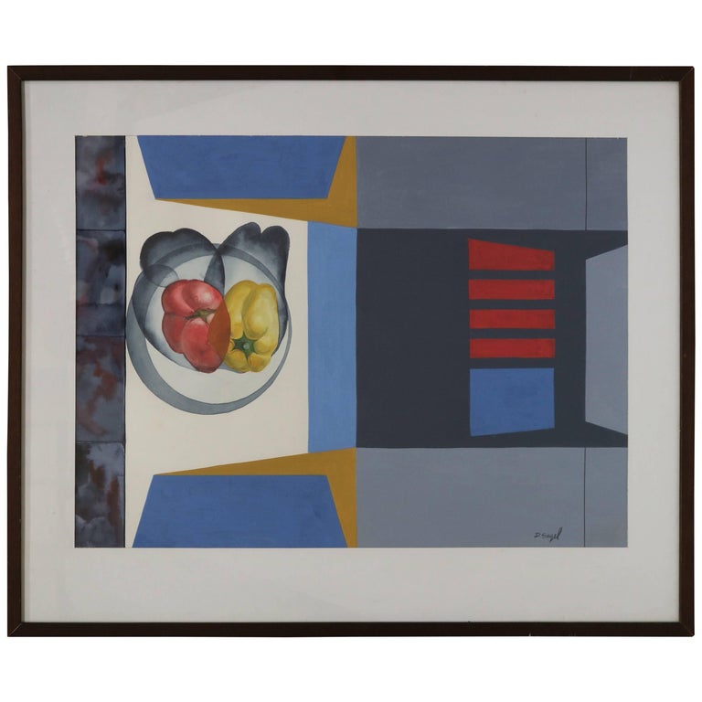 Abstract Still Life with Peppers by David Segel at 1stDibs